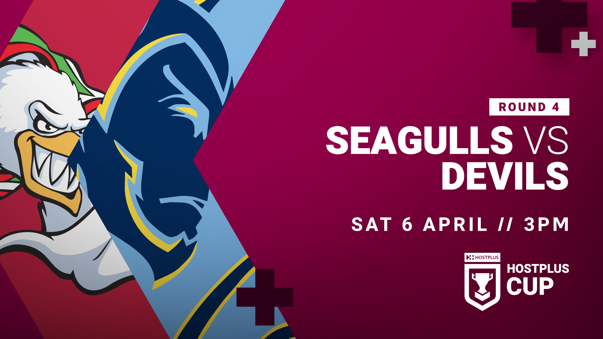 QPlus TV | Matches | 2024 Hostplus Cup, RD4, Wynnum Manly Seagulls v ...